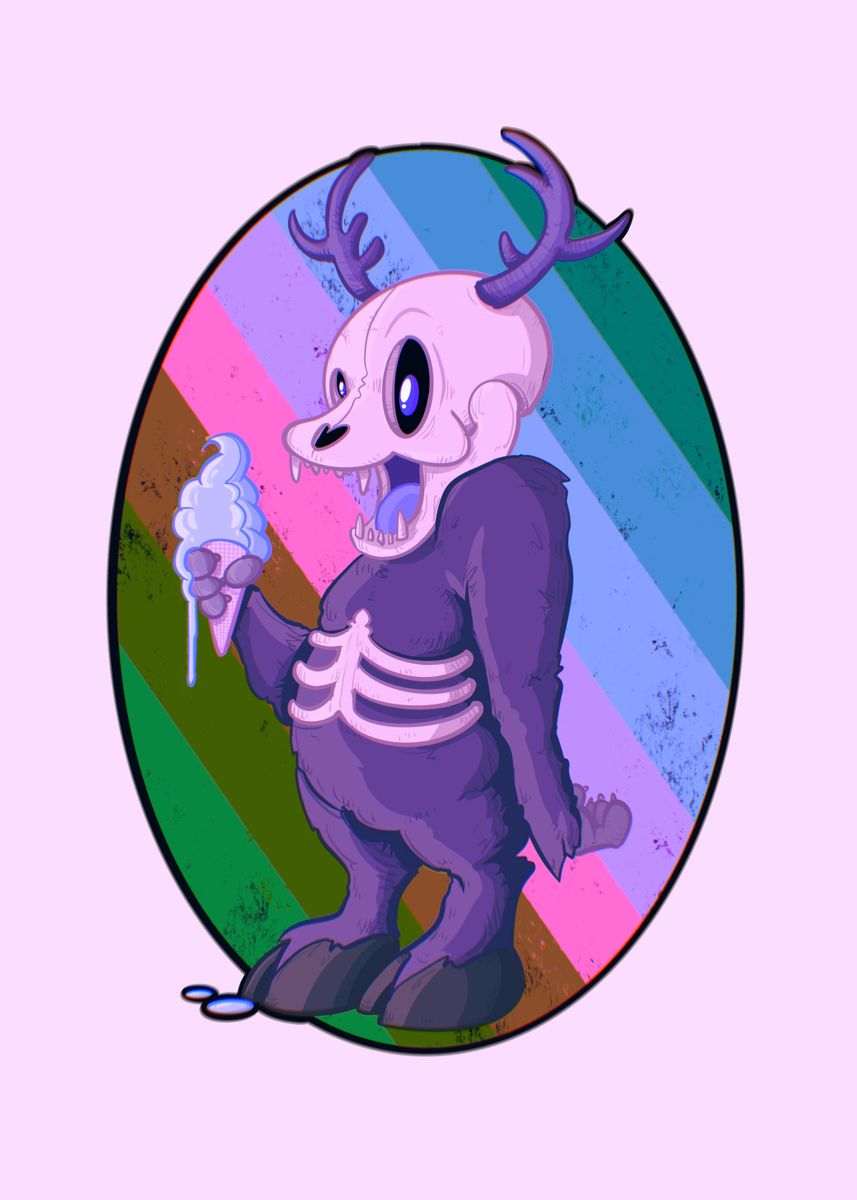 'Monster Ice Cream' Poster, picture, metal print, paint by LVB Art ...