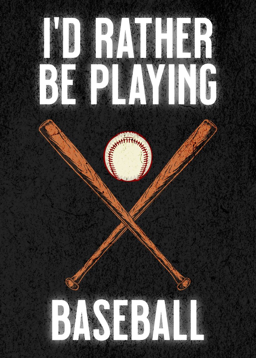 'PLAYING BASEBALL' Poster, picture, metal print, paint by Atomic ...