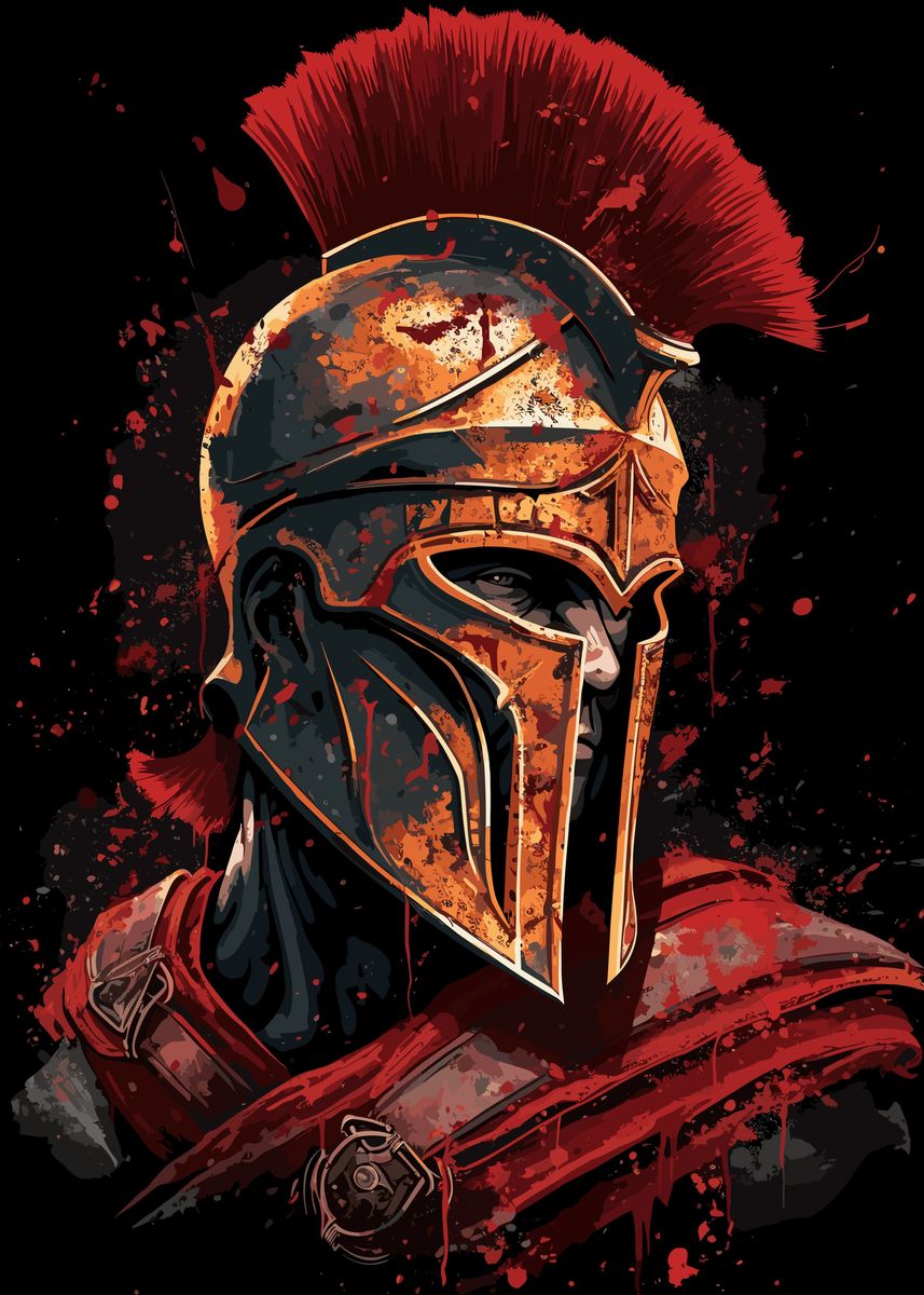 'Sparta Warrior' Poster, picture, metal print, paint by Otaki Siba ...