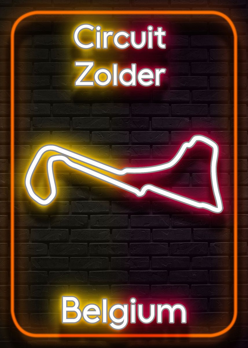 'Circuit Zolder - Belgium' Poster, picture, metal print, paint by ...