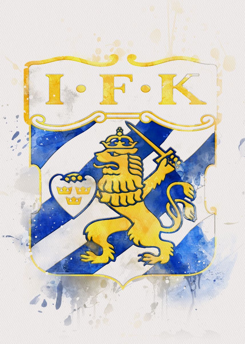 'IFK Gothenburg' Poster, picture, metal print, paint by EstellKirlin ...
