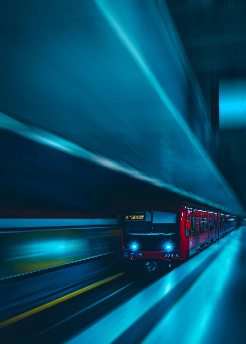 'Speeding Train' Poster, picture, metal print, paint by dsakispixelover ...