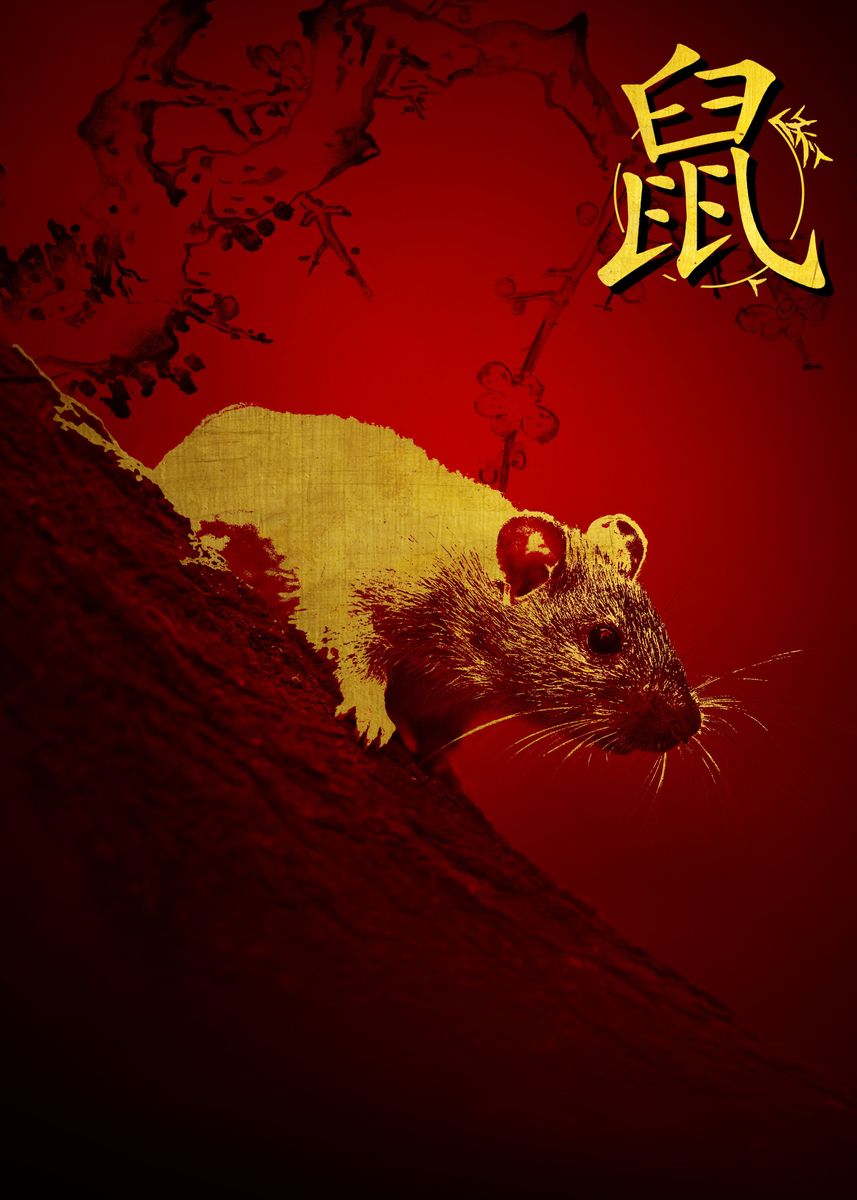 'Chinese Zodiac Rat' Poster, picture, metal print, paint by Geometrical ...
