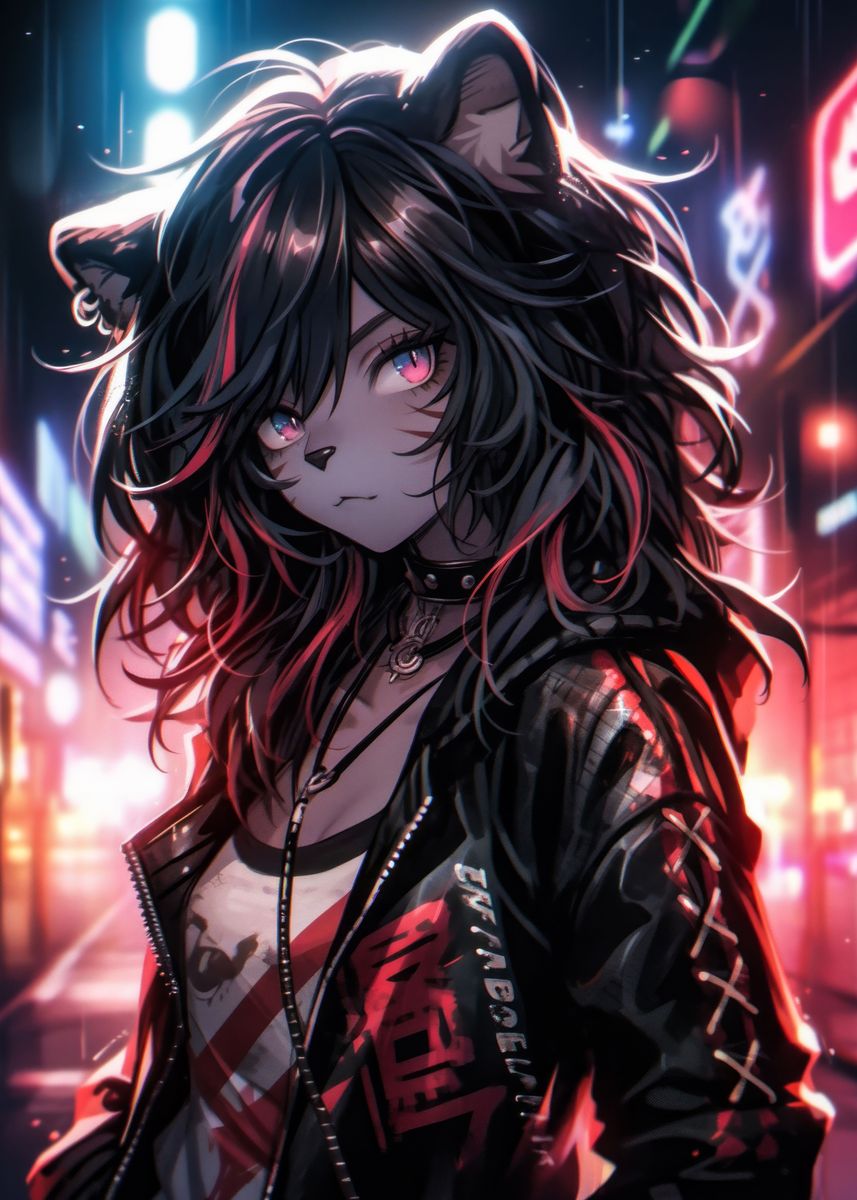 'MetalPunk Furry v1' Poster, picture, metal print, paint by Zdenek ...