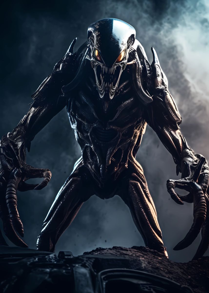 'Alien monster' Poster, picture, metal print, paint by Jiri Hodecek ...
