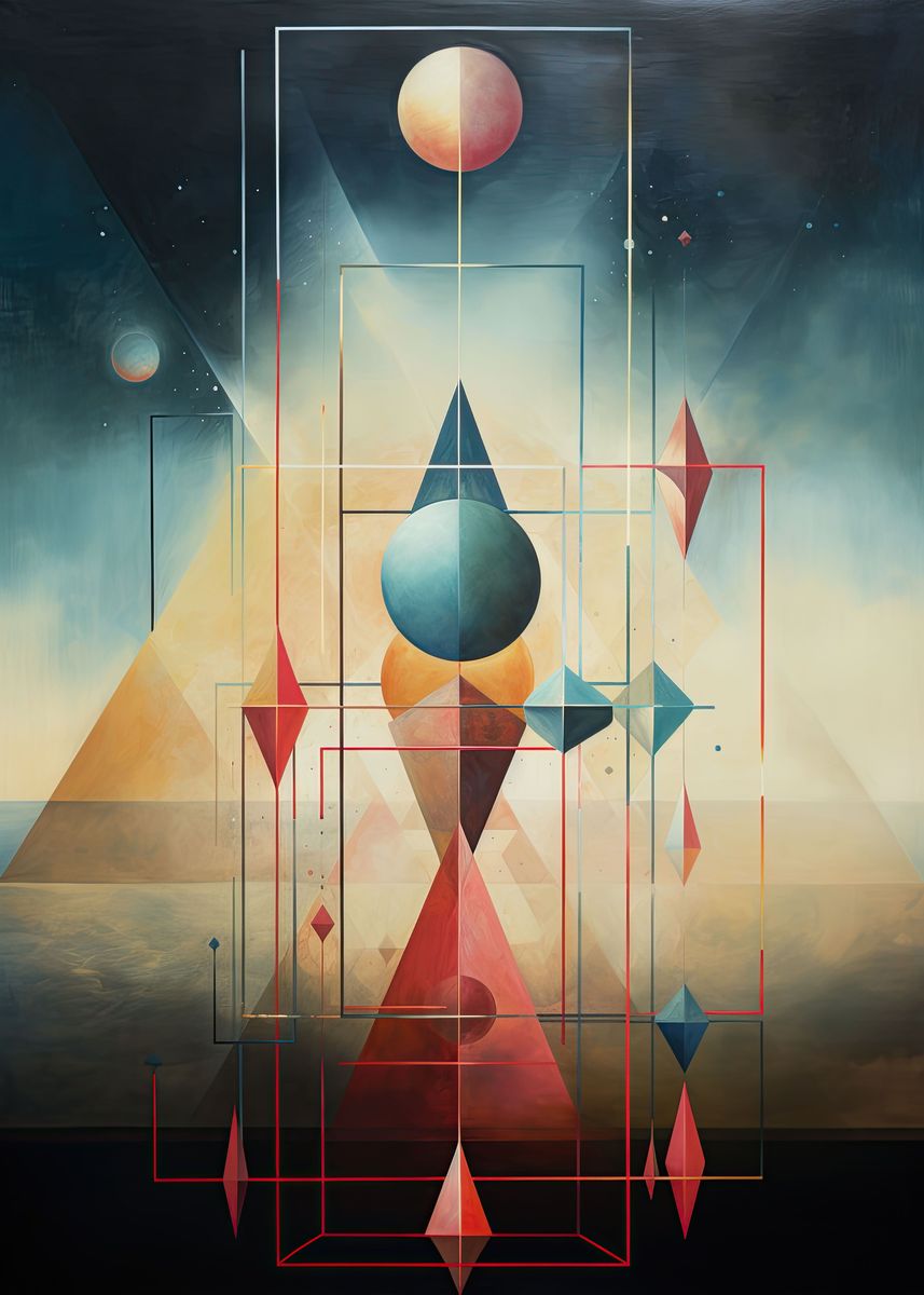 'Sacred Geometry Colorful' Poster, picture, metal print, paint by ...