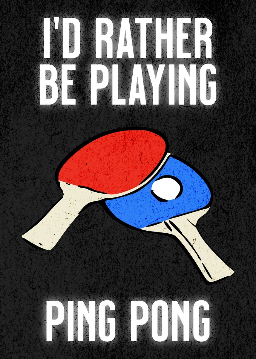 'PLAYING PING PONG' Poster, picture, metal print, paint by Atomic ...