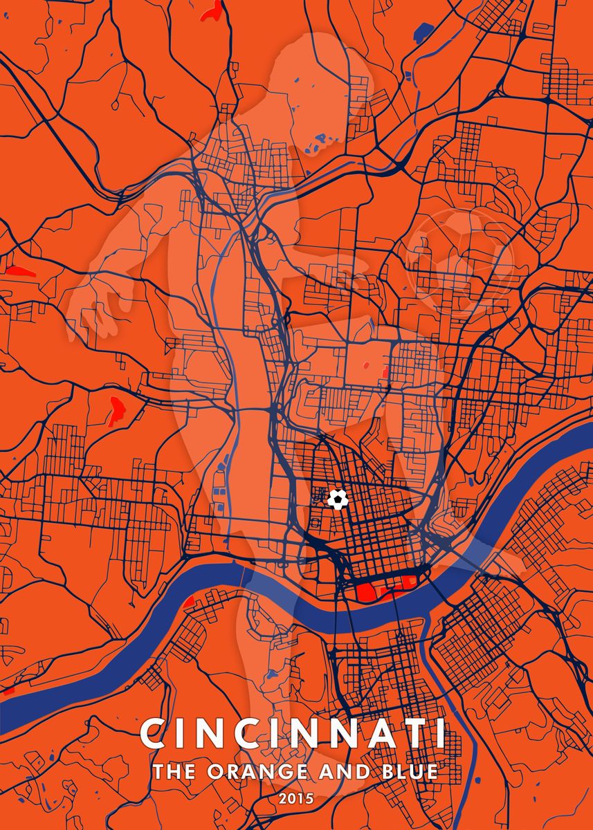 'Cincinnati ' Poster, picture, metal print, paint by Beiler Korey ...