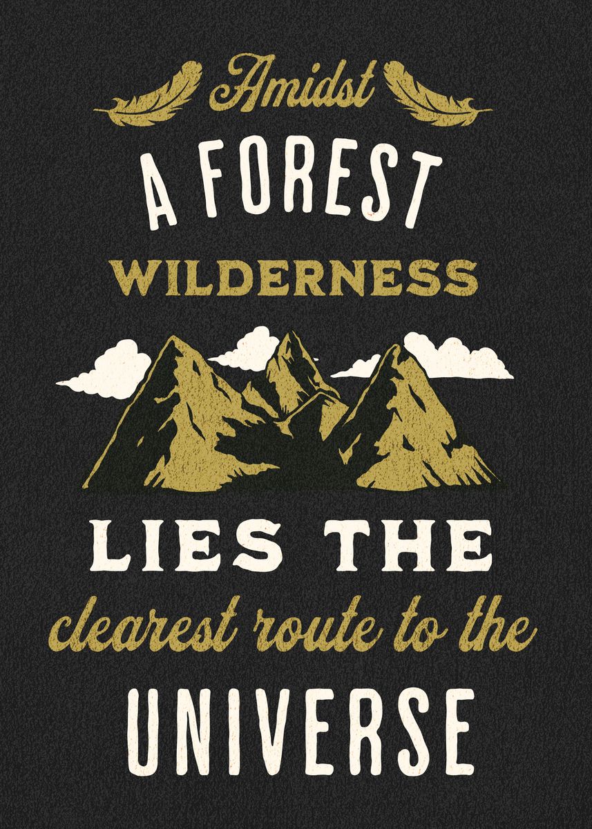 'Love Of Nature Quote Art' Poster by mcmtdesigns | Displate