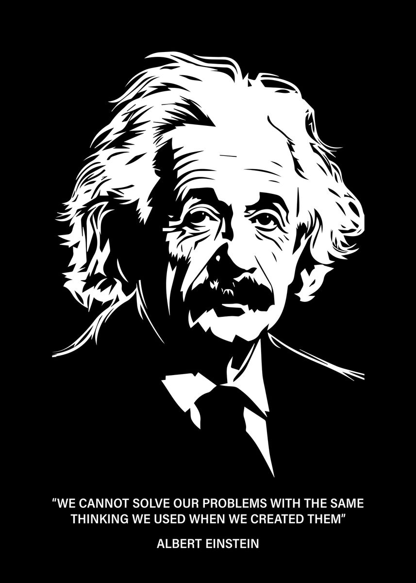 'Albert Einstein Quotes' Poster, picture, metal print, paint by Sabiqul ...