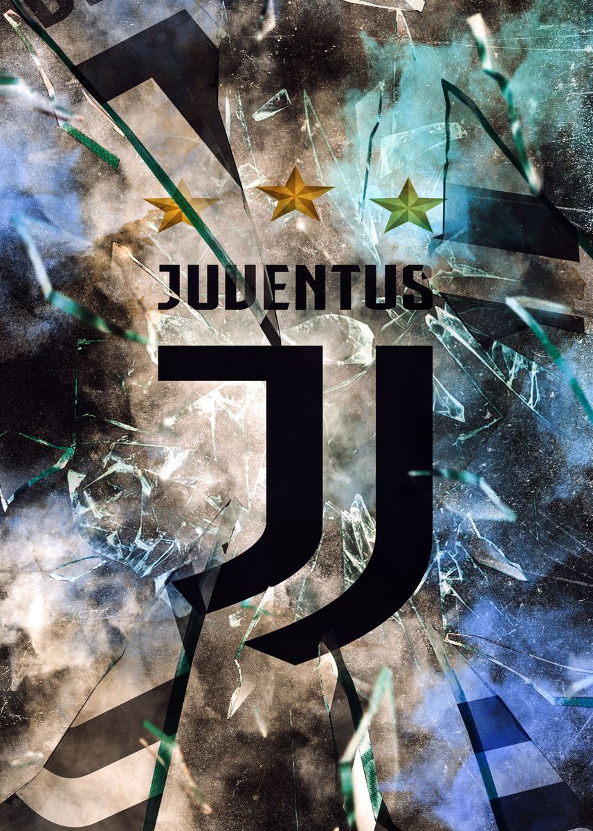 'Juventus Broken Glass' Poster, picture, metal print, paint by David ...