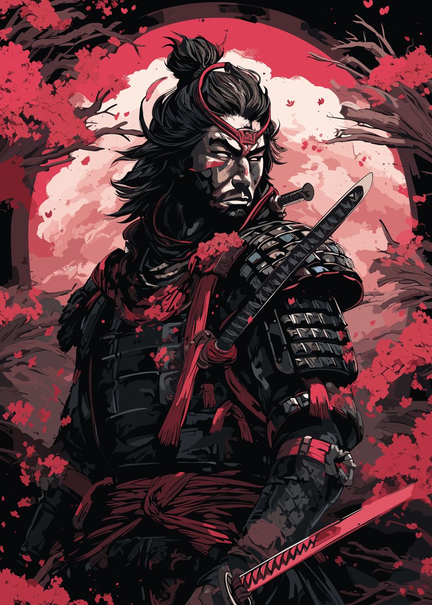 'Japanese Samurai' Poster, picture, metal print, paint by Beast Lion ...