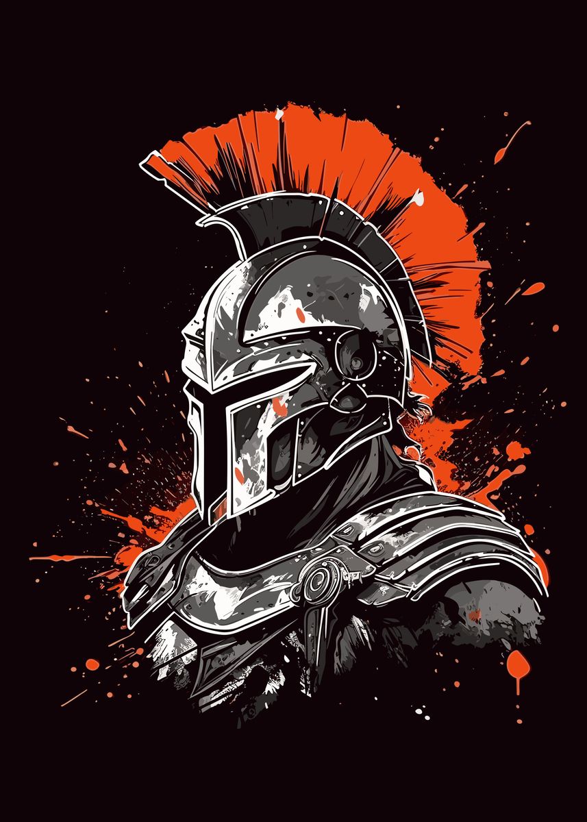 'Sparta Warrior' Poster, picture, metal print, paint by Otaki Siba ...