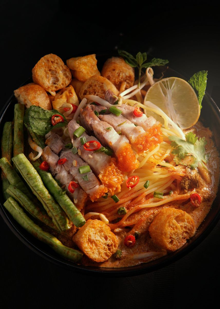 'Epic Curry Laksa Malaysia' Poster, picture, metal print, paint by ...