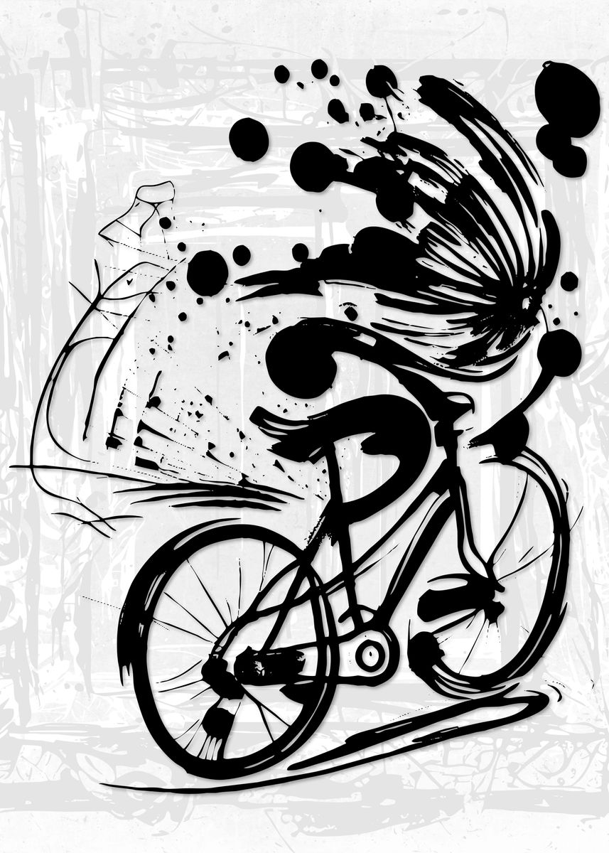 'Abstract Bike' Poster, picture, metal print, paint by Ilya Danilov ...