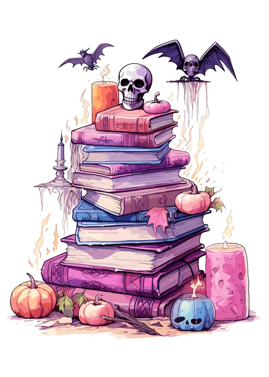 'Watercolor Books' Poster by Rafael Edwards | Displate