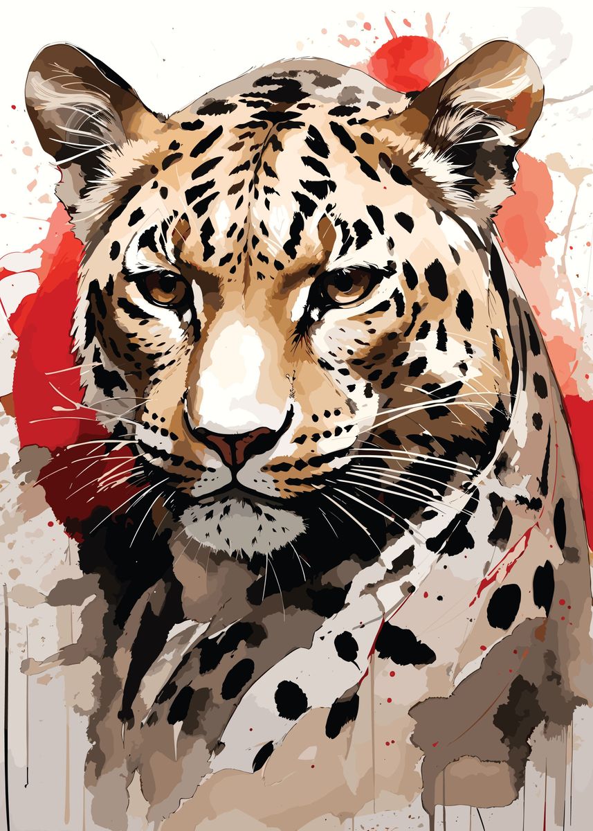 'Leopard Abstract ' Poster by Zero Nine | Displate