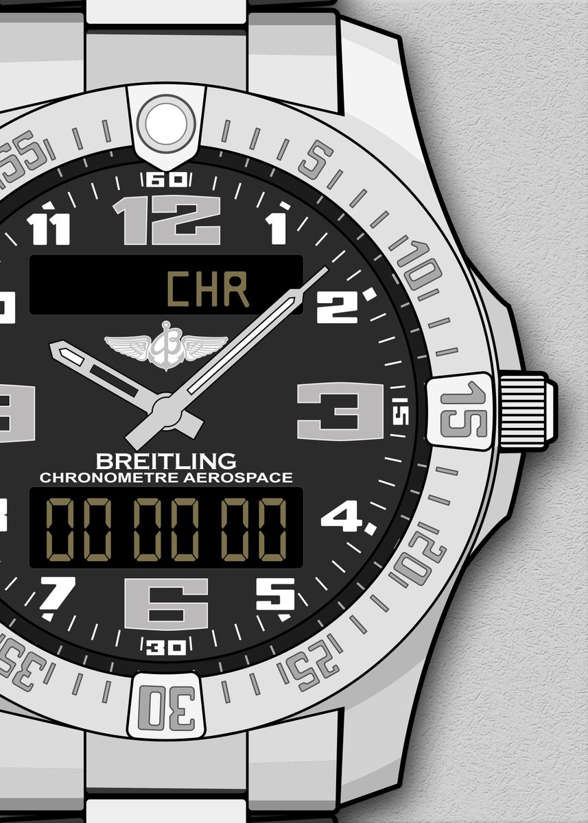 'Breitling Aerospace' Poster, picture, metal print, paint by ...