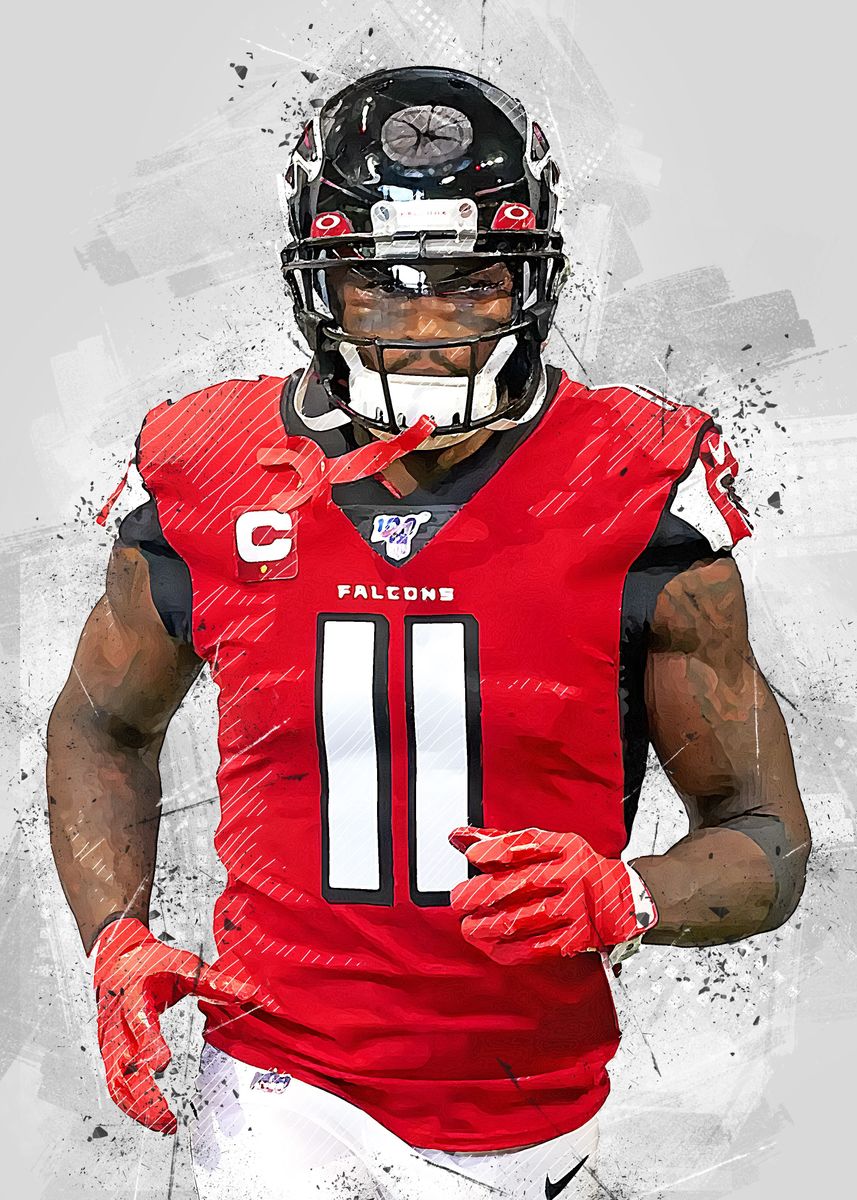 'Julio Jones Poster ' Poster, picture, metal print, paint by Joanne ...
