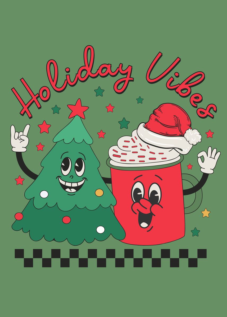 'Funny Christmas Deco' Poster, picture, metal print, paint by Color My ...