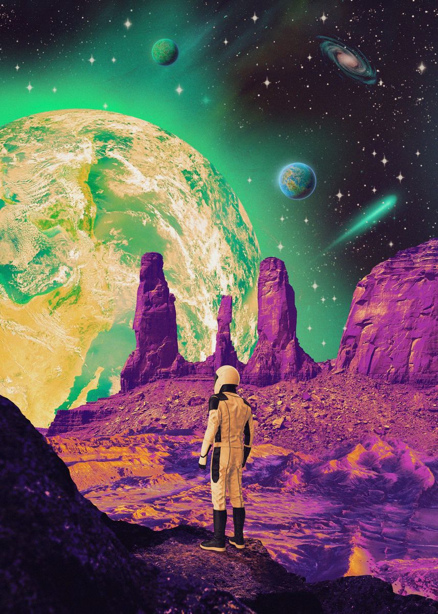 'Astronaut Lookout Point' Poster, picture, metal print, paint by Float ...