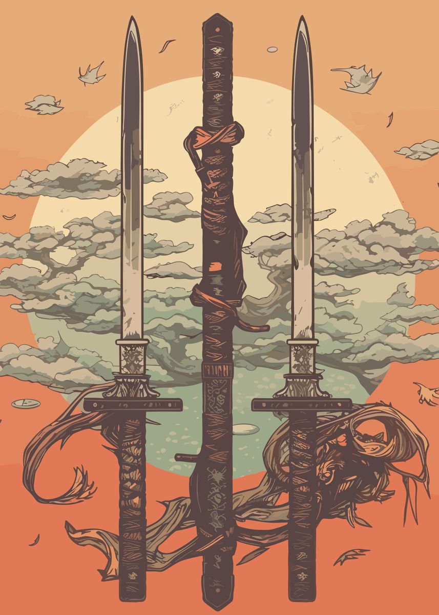 'Japanese Sword Katana' Poster by Beast Lion | Displate