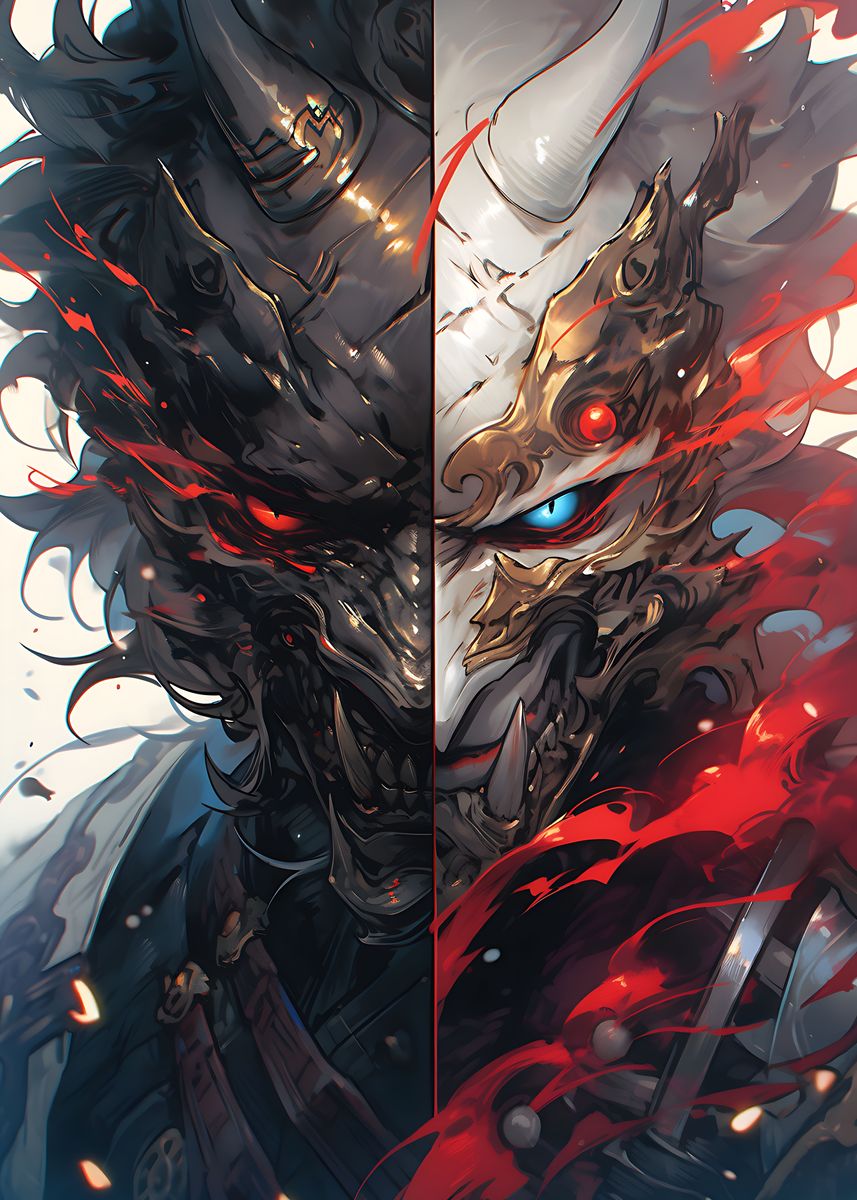 'Death vs Life Anime' Poster, picture, metal print, paint by ...