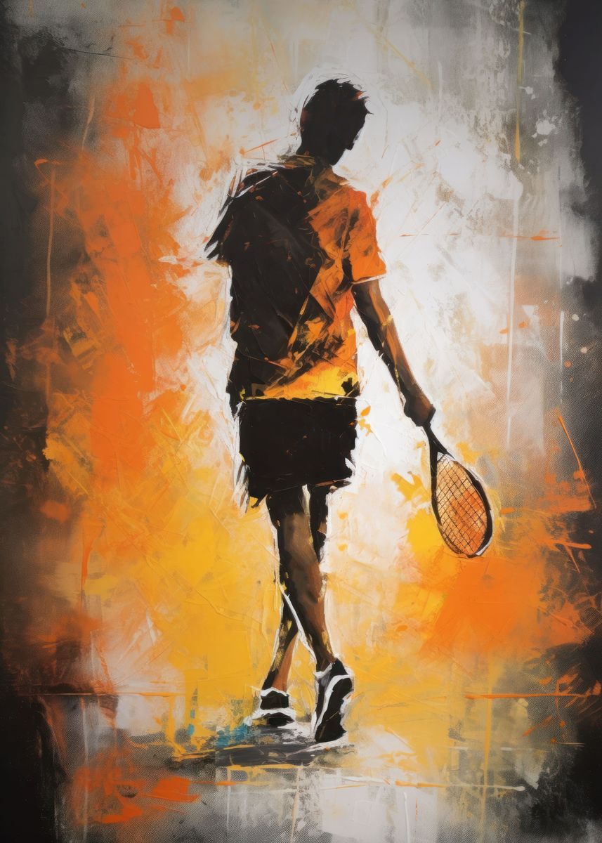 'Elegant Badminton Player' Poster, picture, metal print, paint by Usama ...