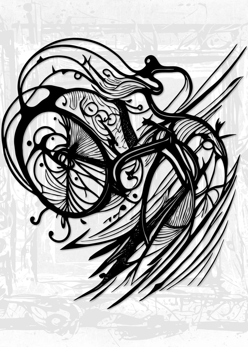 'Abstract Bike' Poster by Ilya Danilov | Displate