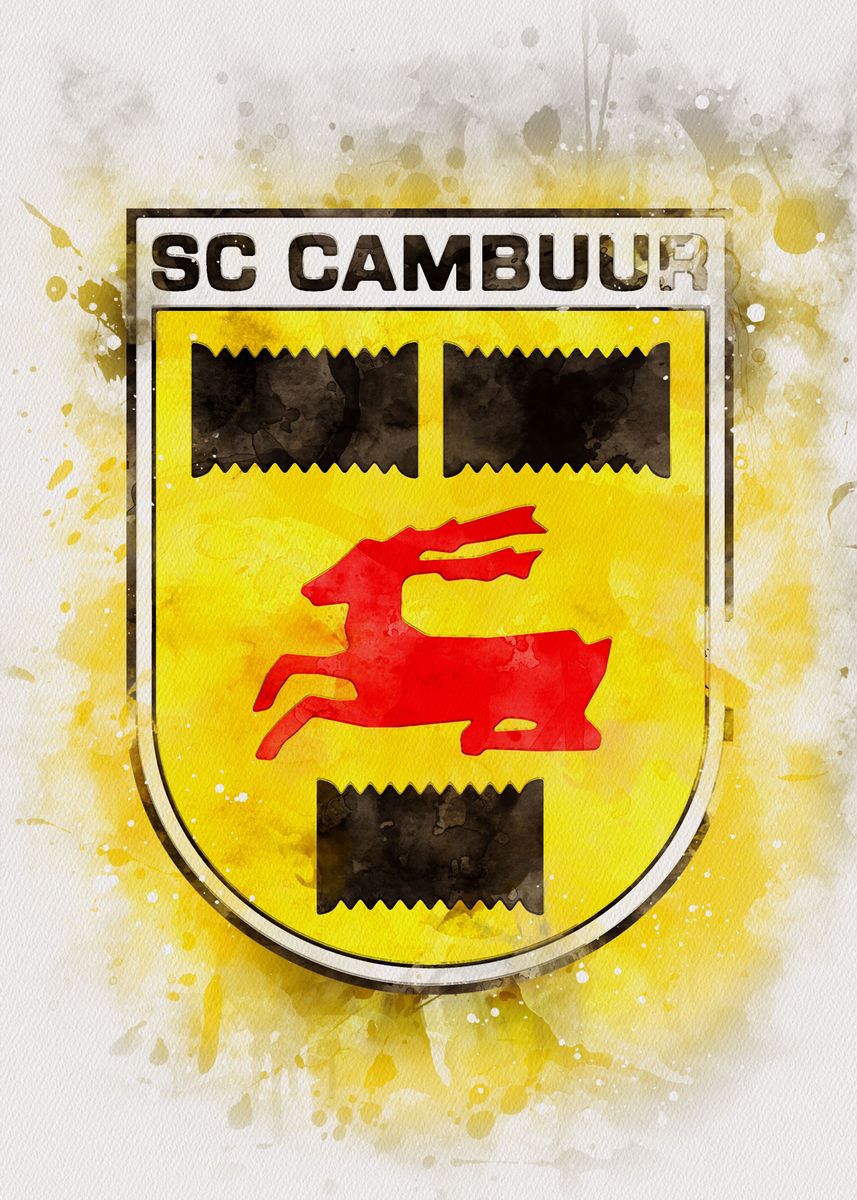 'SC Cambuur' Poster, picture, metal print, paint by EstellKirlin Studio ...