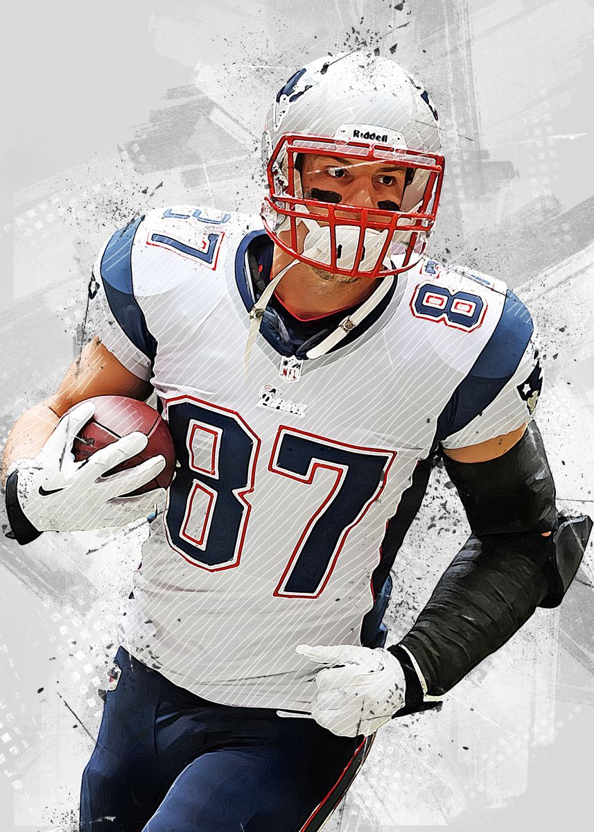 'Rob Gronkowski Poster ' Poster, picture, metal print, paint by Joanne ...