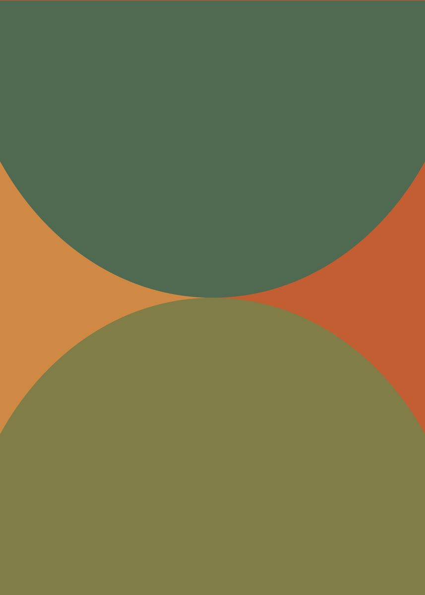 'Autumn Colors Midcentury' Poster, picture, metal print, paint by EDM ...