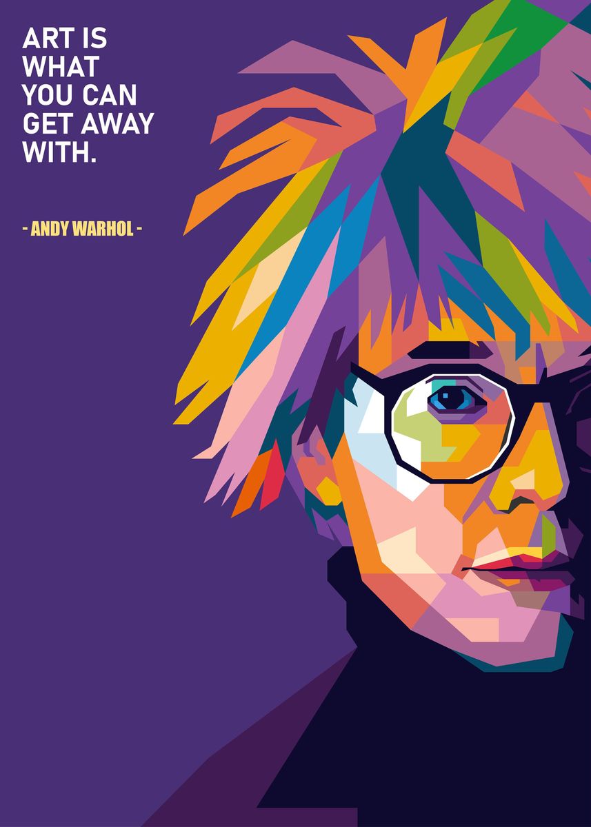 'Andy Warhol Quotes' Poster, picture, metal print, paint by Mas Nono ...