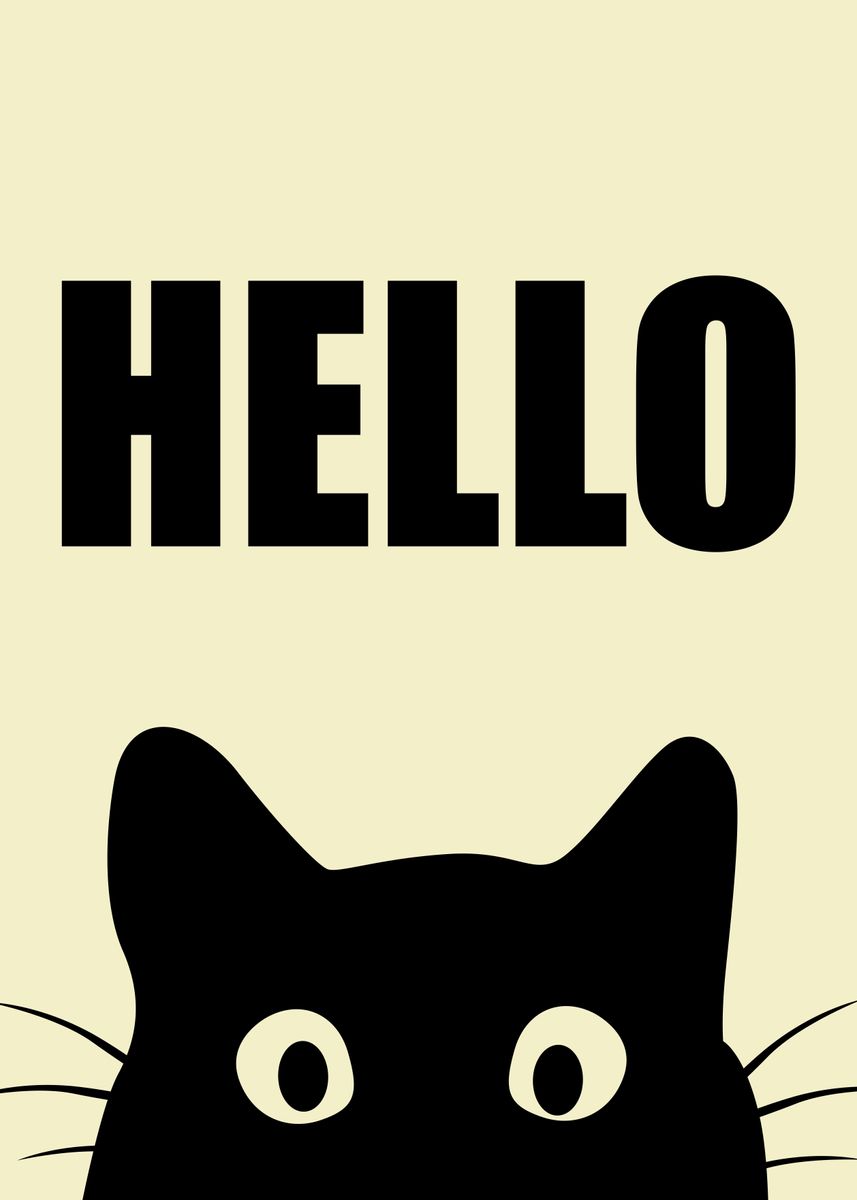 'Say Hello' Poster, picture, metal print, paint by Muezzahero | Displate