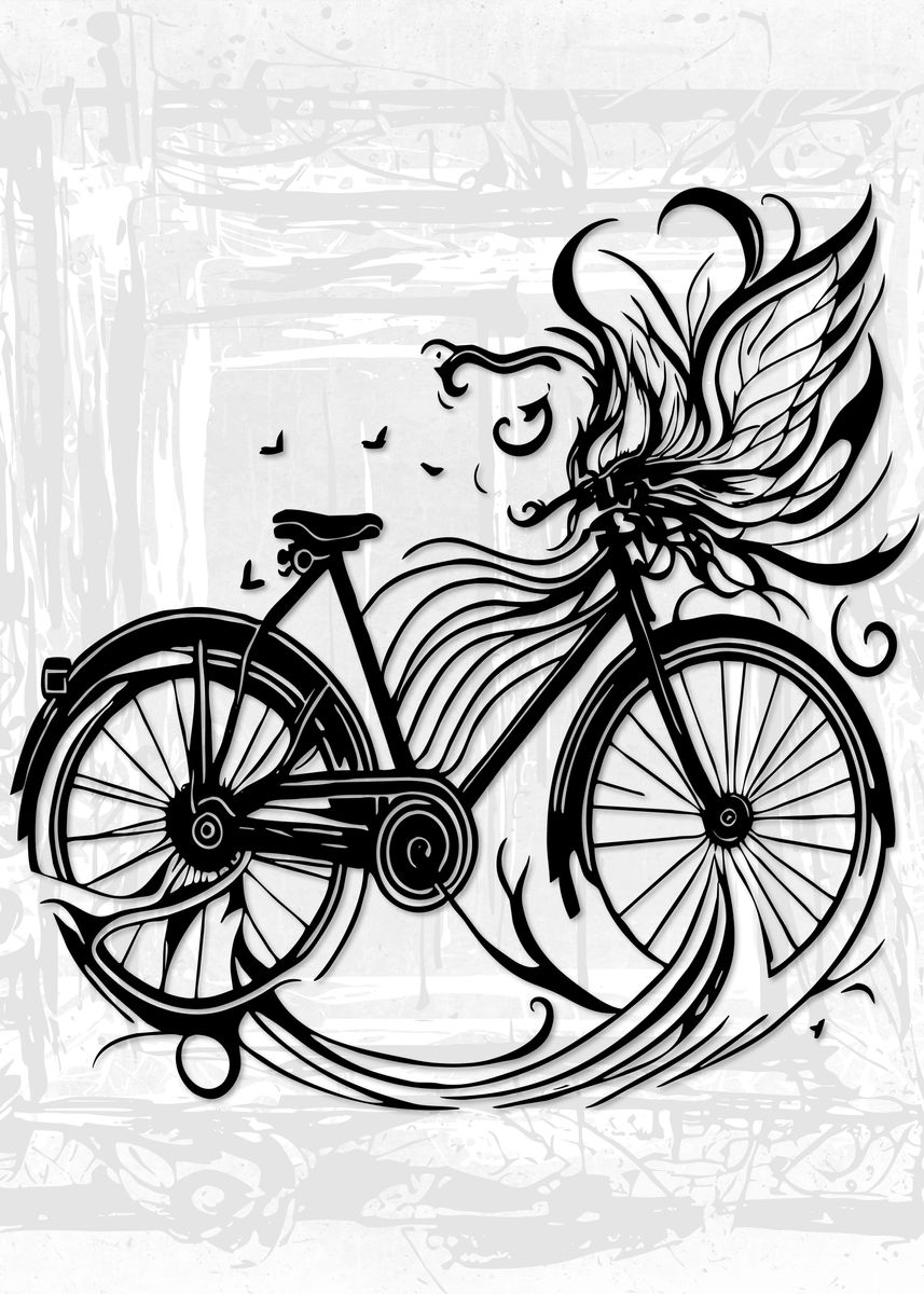 'Abstract Bike' Poster, picture, metal print, paint by Ilya Danilov ...