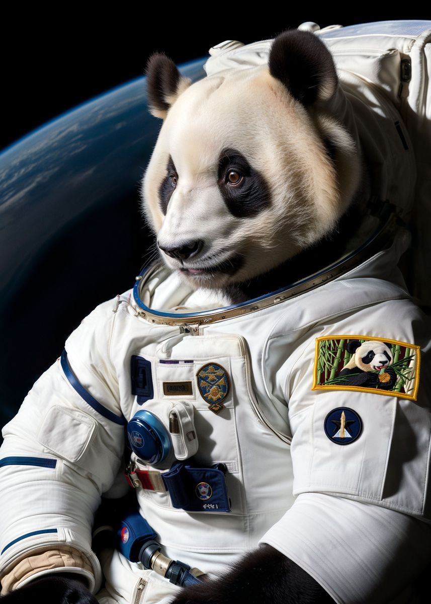 'Astro Panda' Poster, picture, metal print, paint by Garyck Arntzen ...