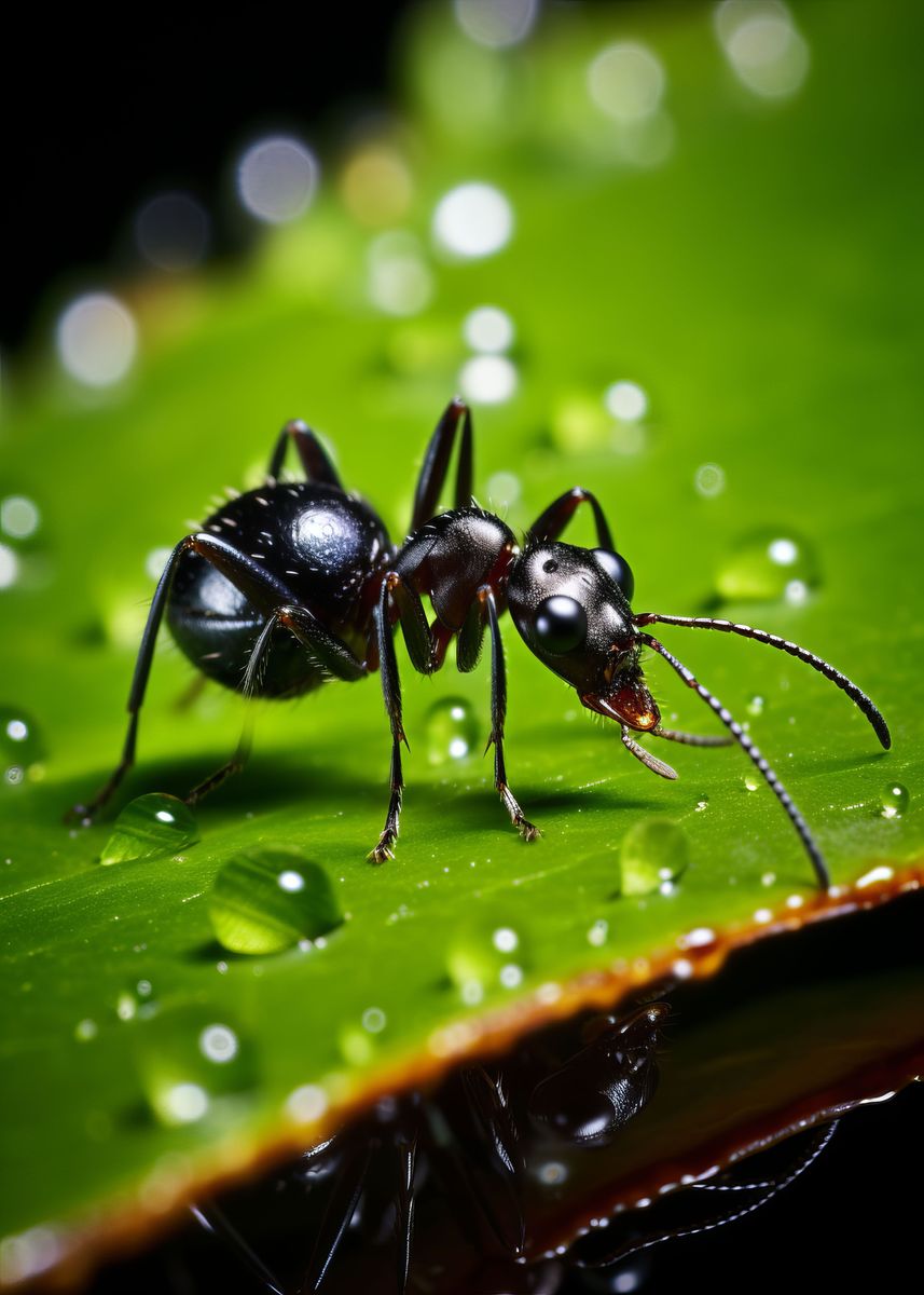 'Wet Ant' Poster, picture, metal print, paint by Frank Hirschle | Displate