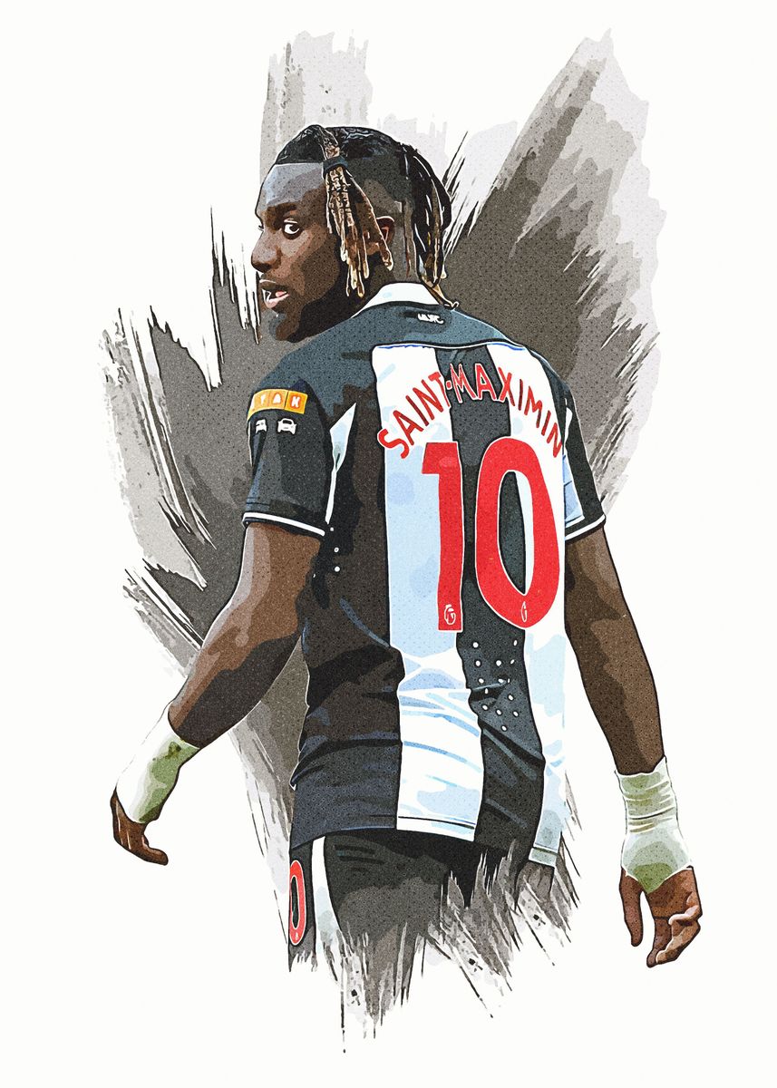 'Allan Saint Maximin' Poster, picture, metal print, paint by Elvira A ...