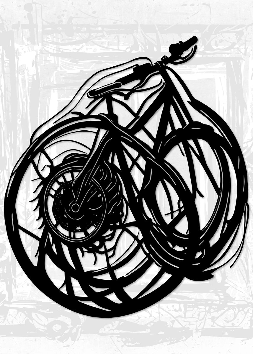 'Abstract Bike' Poster, picture, metal print, paint by Ilya Danilov ...
