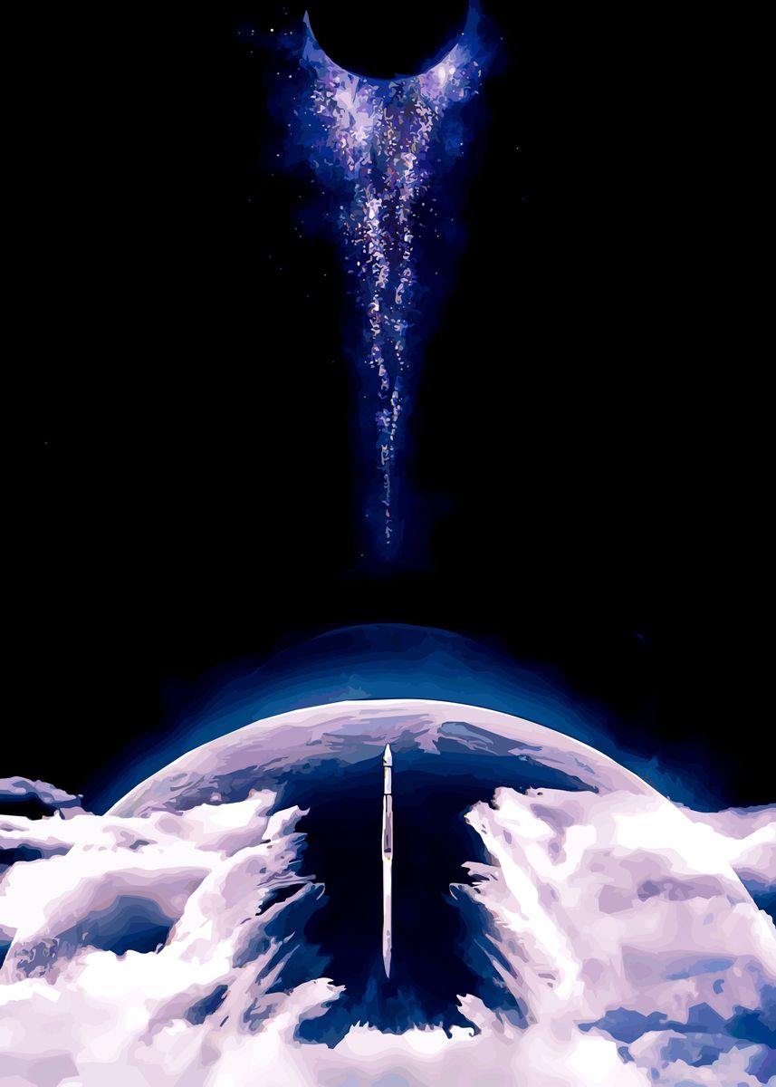 'space movies' Poster, picture, metal print, paint by Guest Art | Displate