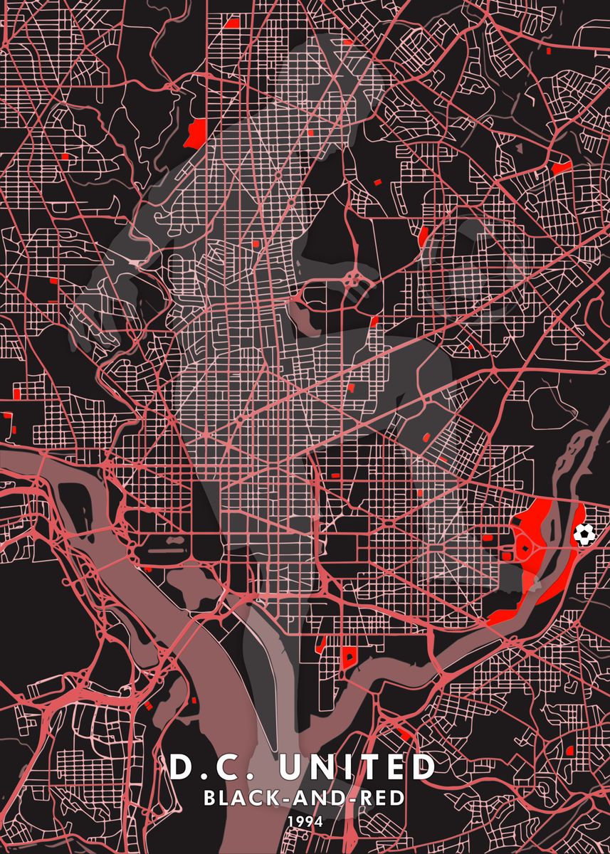 'DC United ' Poster, picture, metal print, paint by Beiler Korey | Displate