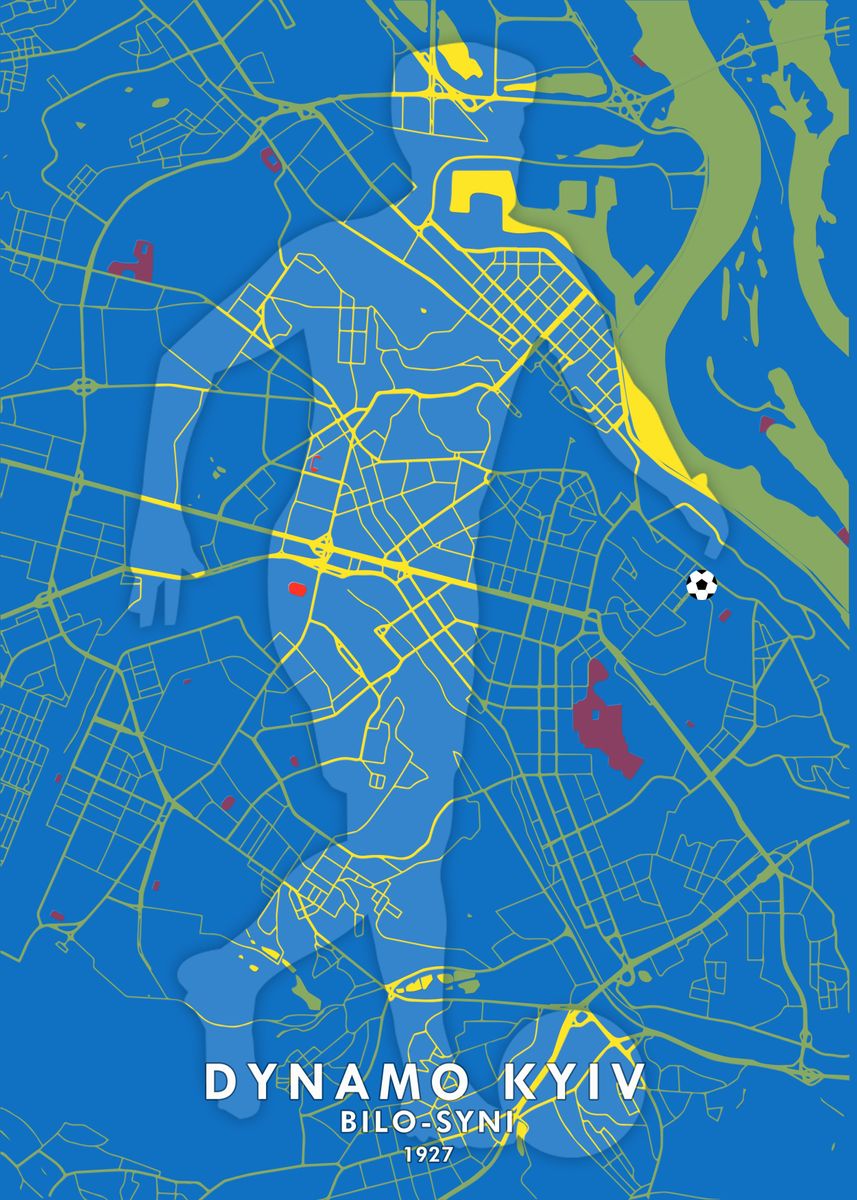 'Dynamo Kyiv ' Poster, picture, metal print, paint by Beiler Korey ...