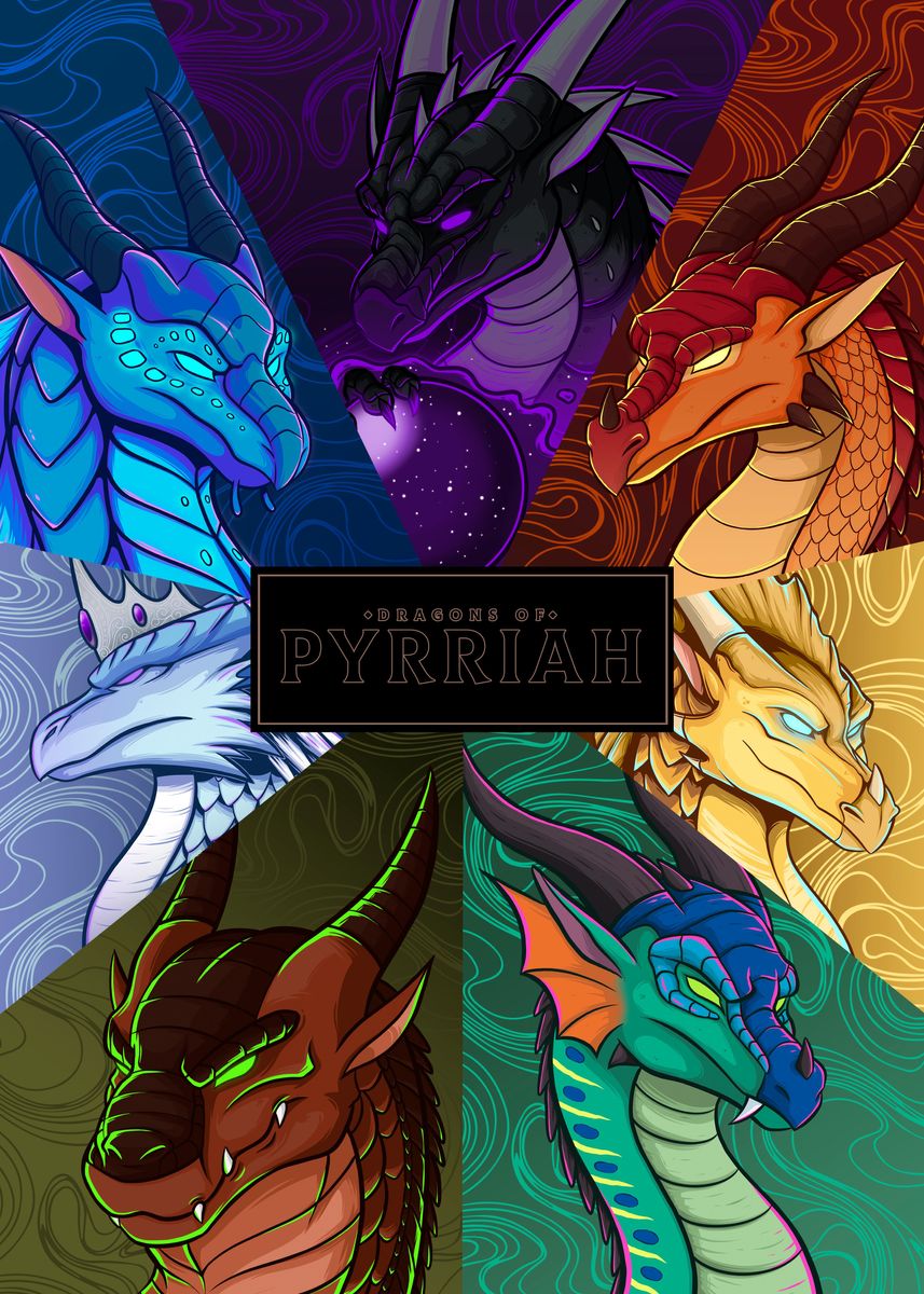 'Dragons of Pyrriah' Poster, picture, metal print, paint by Dudinkah ...