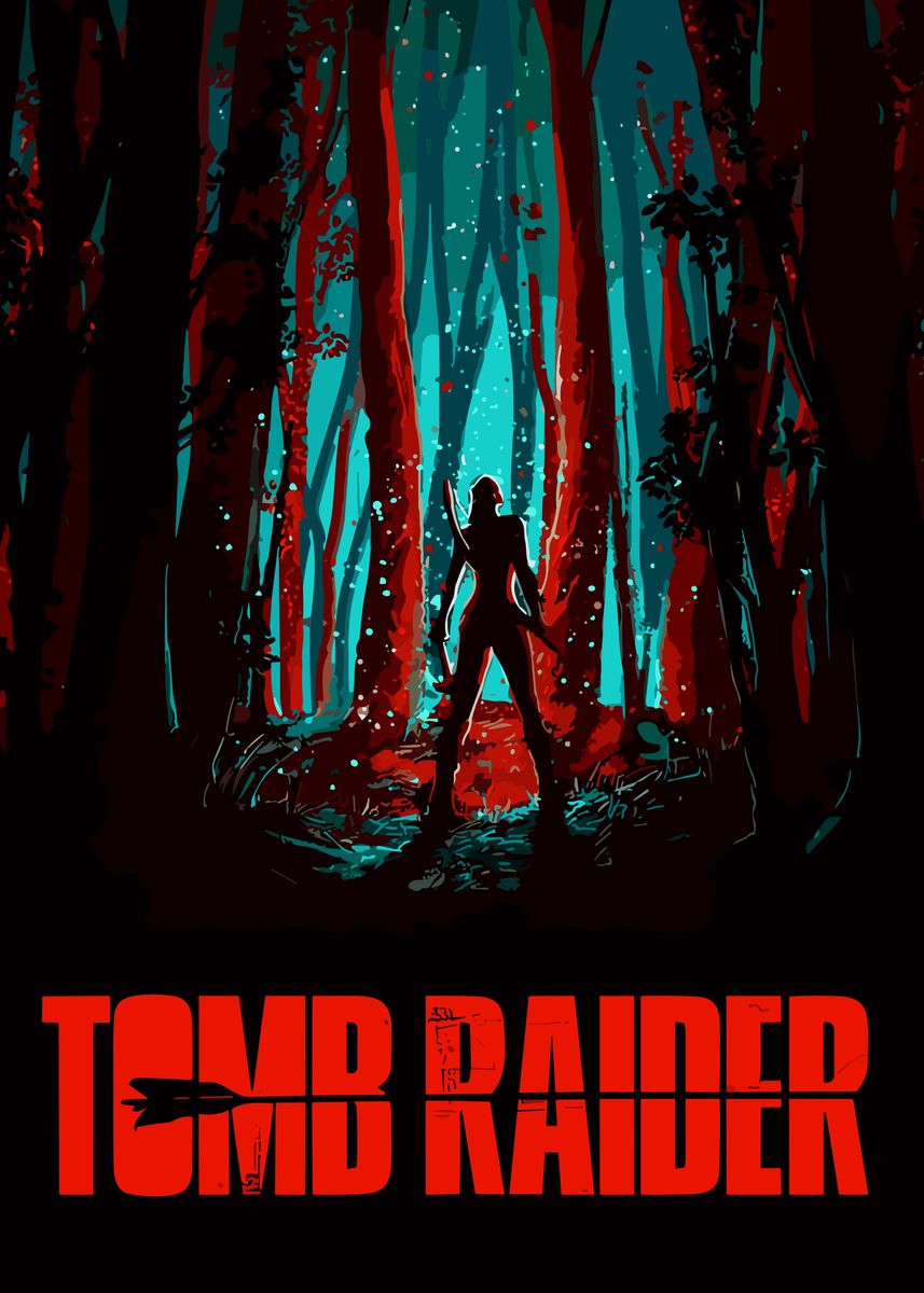 'tomb raider game' Poster, picture, metal print, paint by Haresatya ...