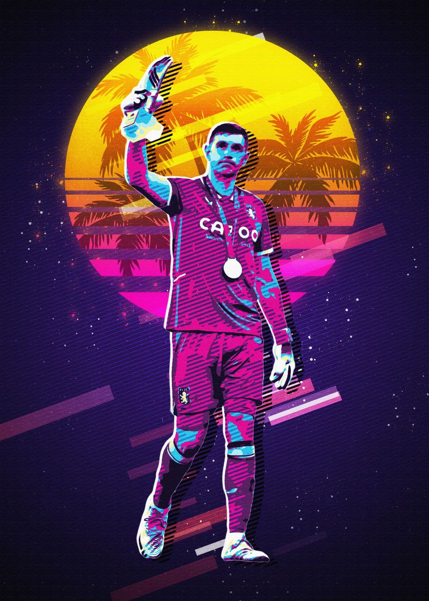 'Emi Martinez Retro 80s' Poster, picture, metal print, paint by Benny ...