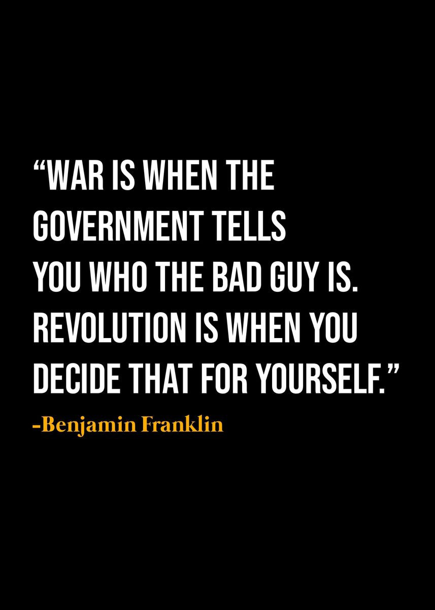'Benjamin Franklin Quote ' Poster, picture, metal print, paint by KAGE ...
