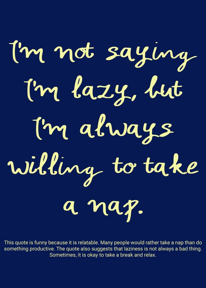 'Funny Quote' Poster, picture, metal print, paint by FlyingBlade | Displate