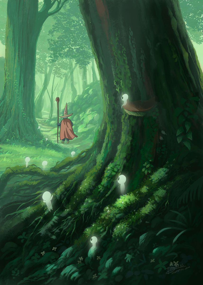 'The wizard and the forest' Poster by syntetyc | Displate