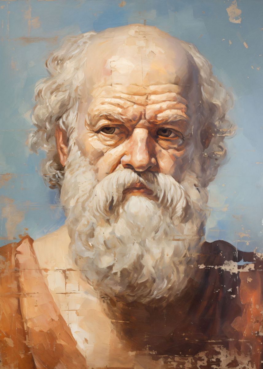 'Socrates Greek Philosopher' Poster, picture, metal print, paint by ...