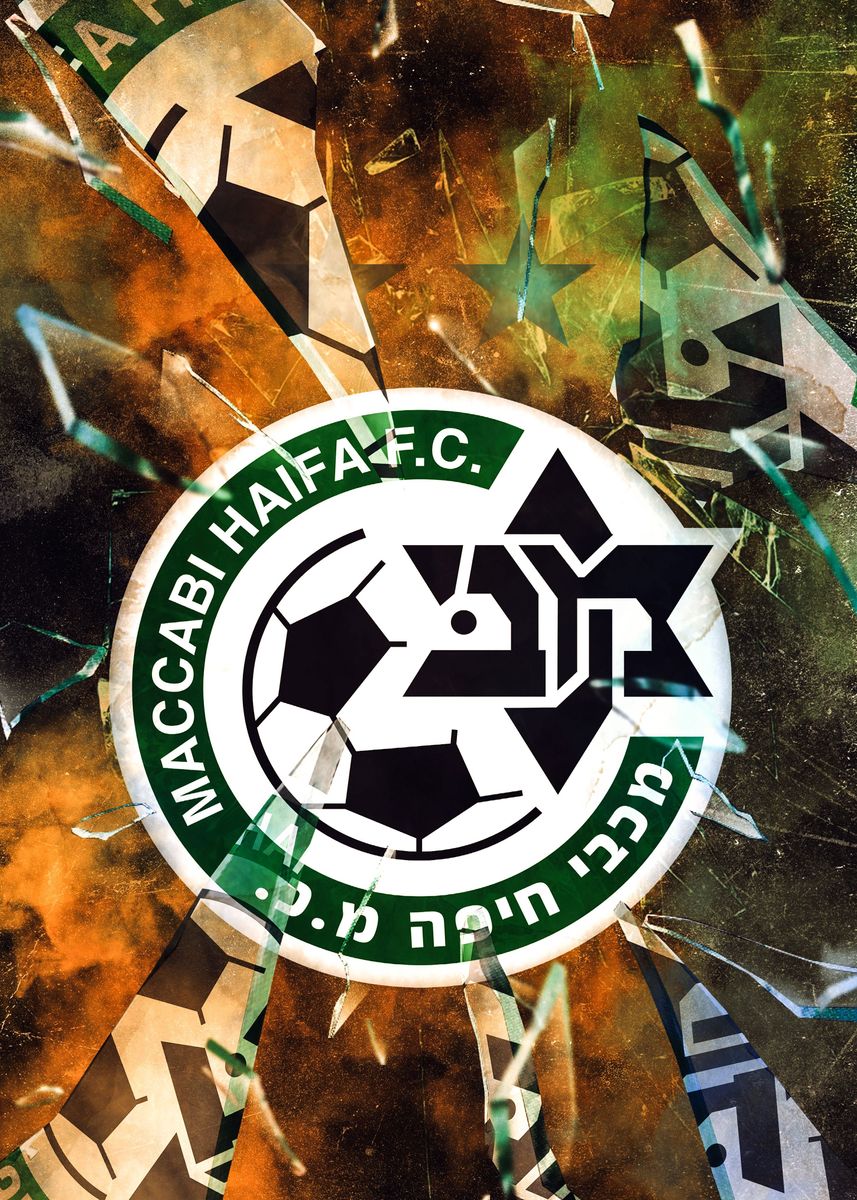 'Maccabi Haifa Broken Glass' Poster, picture, metal print, paint by ...